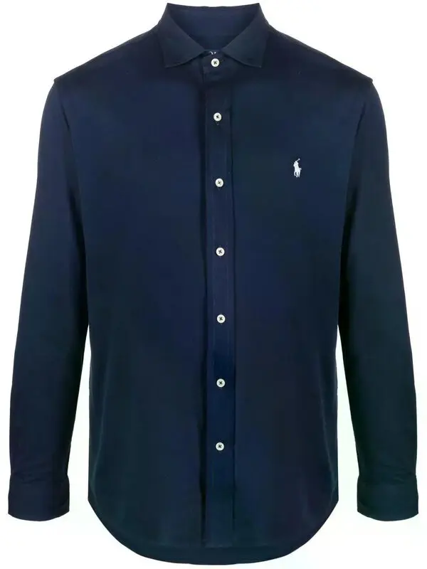 Polo Ralph Lauren Embroidered Polo-pony Shirt - Blue