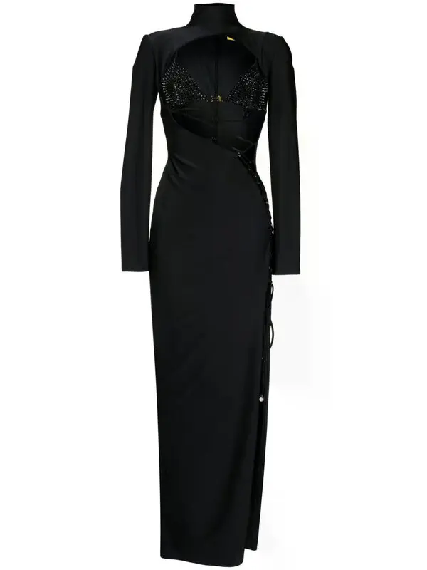 Dundas Open Front Criss-cross Maxi Dress
