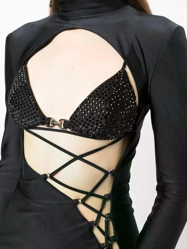 Dundas Open Front Criss-cross Maxi Dress