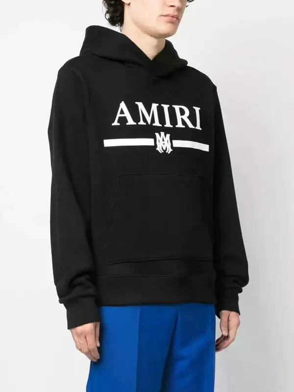 Amiri M.a. Bar Logo-print Hoodie - Black