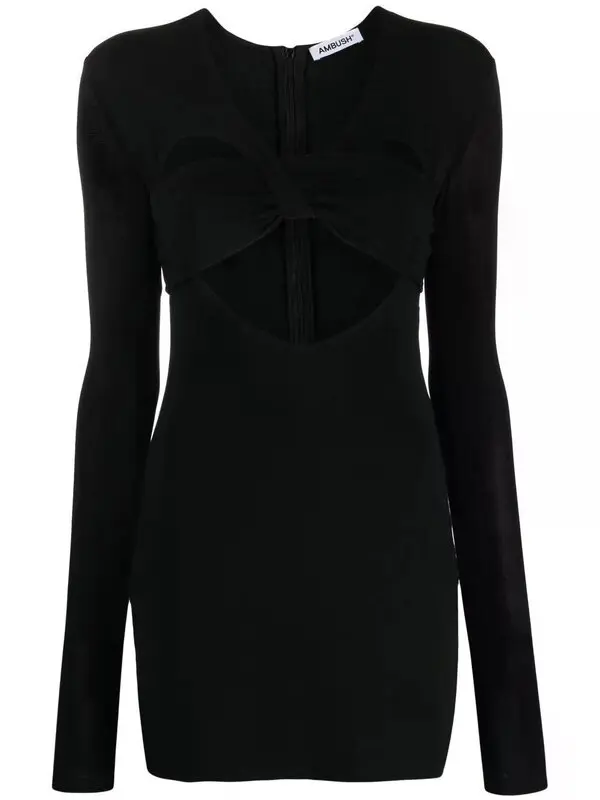 AMBUSH Heart-shaped Minidress - Black