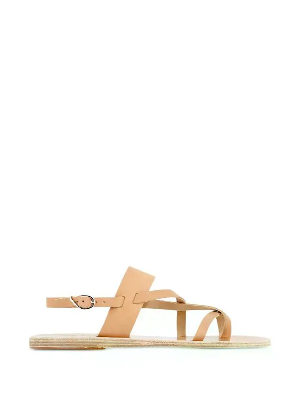 ANCIENT GREEK SANDALS Alethea Flat Leather Sandals - Neutrals