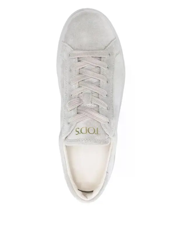 TOD'S Suede Lace-up Sneakers - Grey