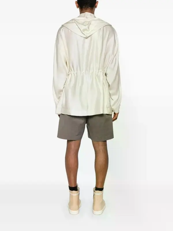 Rick Owens Hooded Tunic With Drawstring Waist