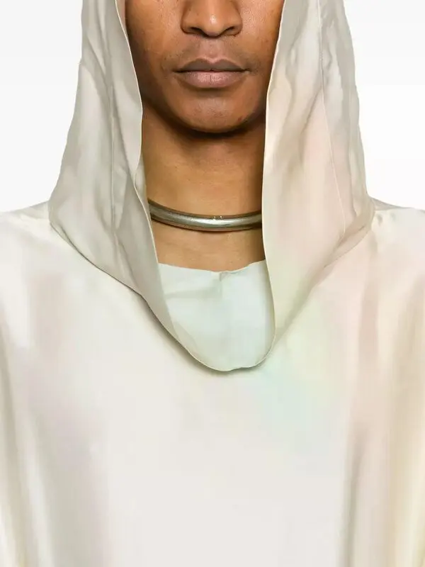 Rick Owens Hooded Tunic With Drawstring Waist