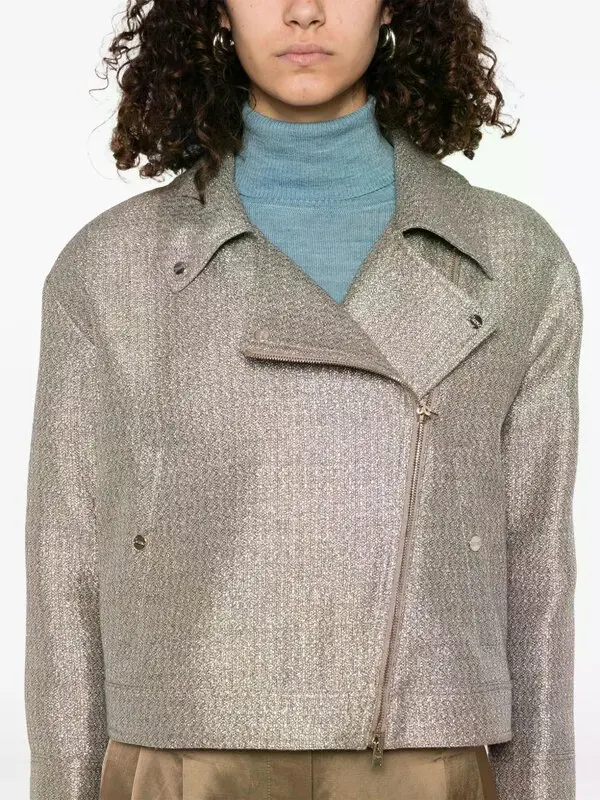 Herno Lurex Biker Jacket