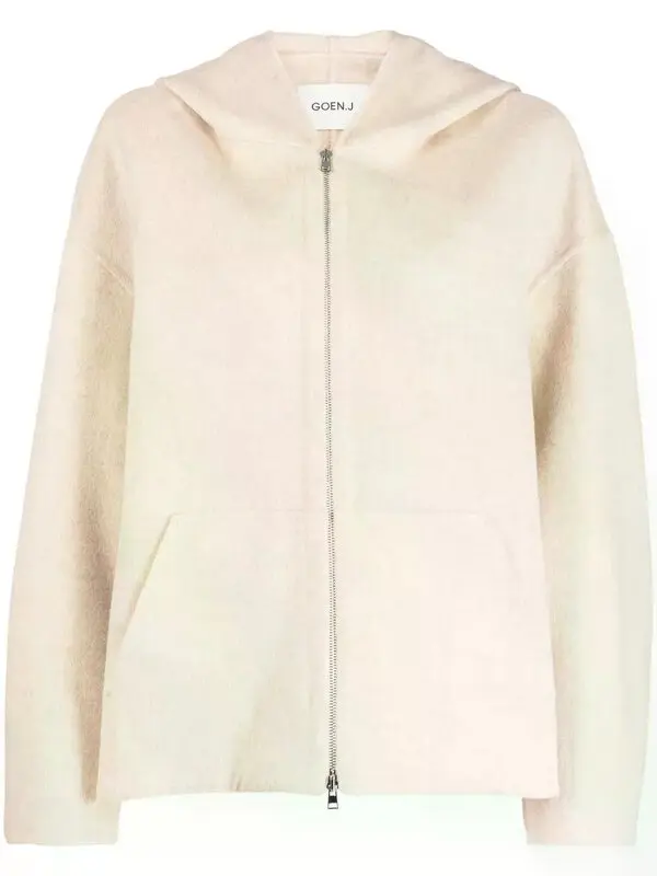 Goen.j Zip-up Hooded Jacket - Neutrals