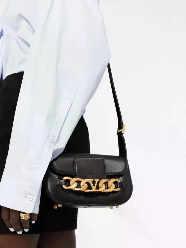 Valentino Garavani Vlogo Chain Crossbody Bag - Black