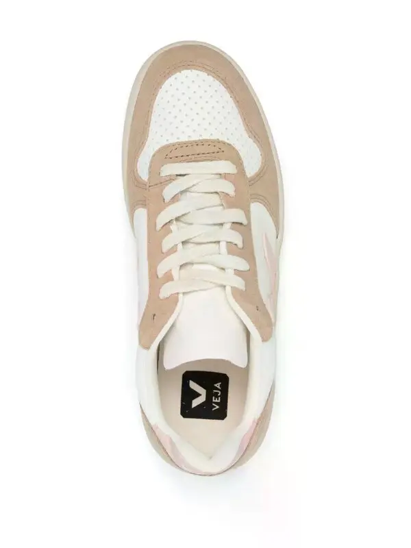 VEJA V-10 Chromefree Leather Sneakers - White