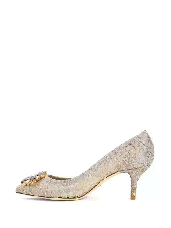 Dolce & Gabbana Bellucci Pumps With Rainbow Brooch Detail - Neutrals