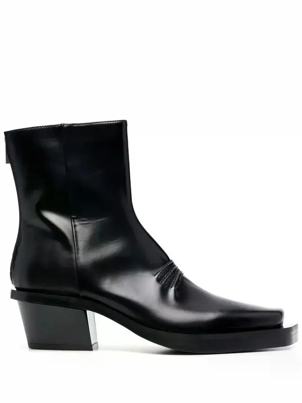 1017 Alyx 9sm Leone Leather Ankle Boots - Black