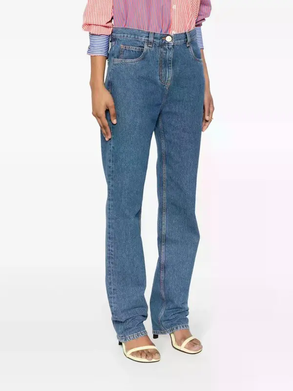 Etro Straight-leg Jeans With Contrast Stitching