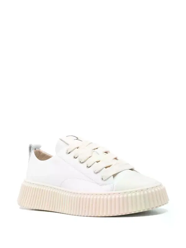 RHUN Lace-up Flatform Sneakers - White