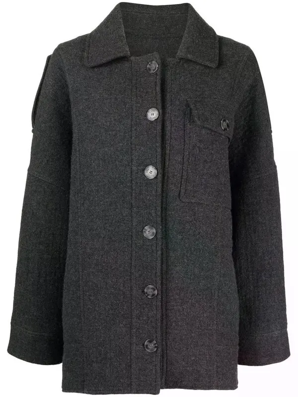 0711 TBILISI Oversized Wool-blend Shirt Jacket