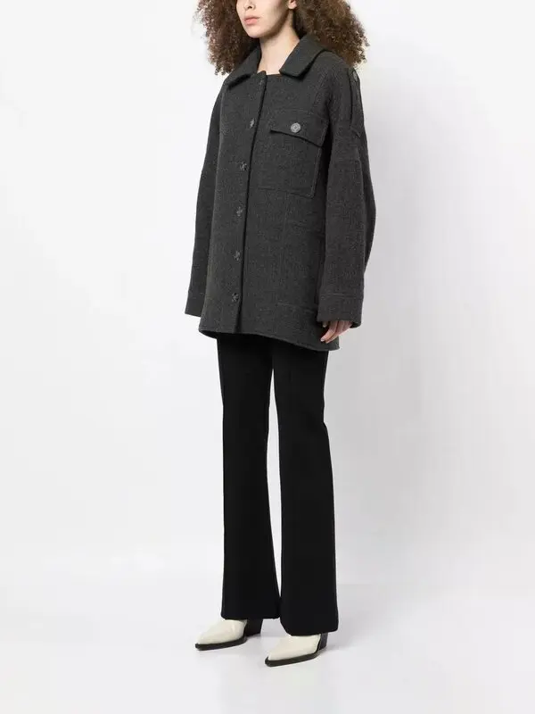 0711 TBILISI Oversized Wool-blend Shirt Jacket
