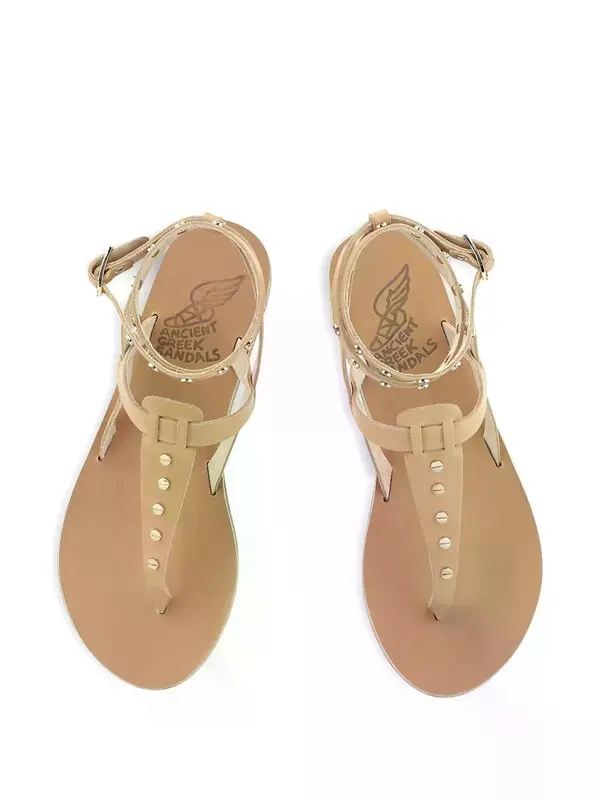 ANCIENT GREEK SANDALS Studded Leather T-bar Sandals