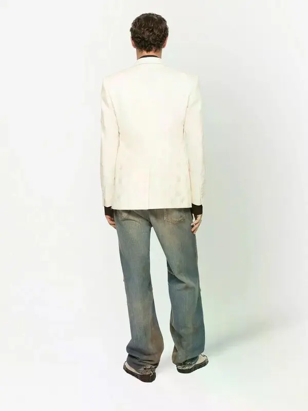 Dolce & Gabbana Dg-logo Jacquard Single-breasted Blazer