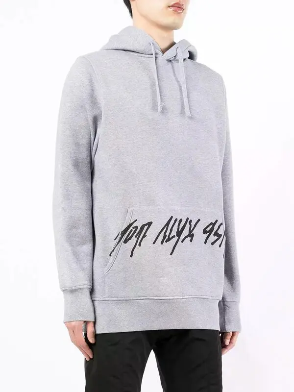 1017 Alyx 9sm Drawstring Hoodie With Logo Print