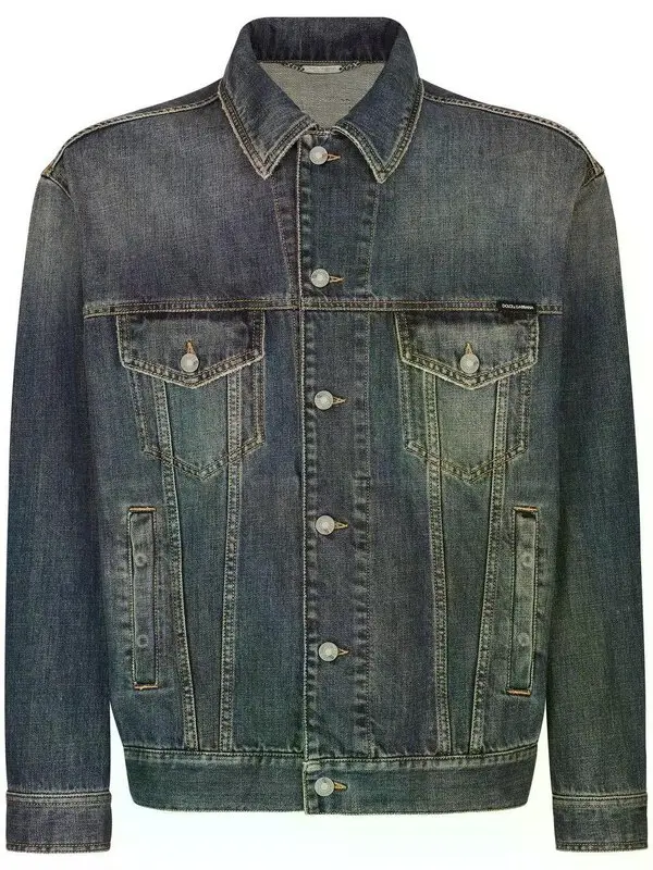 Dolce & Gabbana Distressed Denim Jacket - Blue