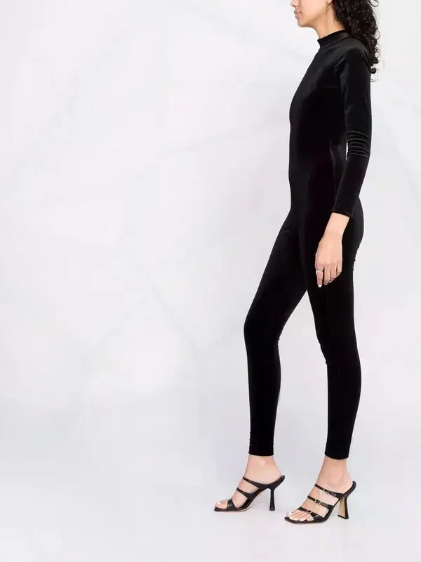 Alchemy Fashions X Lia Aram Velvet-effect Long-sleeve Jumpsuit
