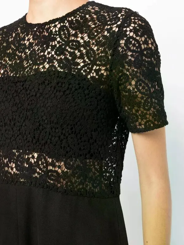 Goen.j Macramé Panel Midi Dress