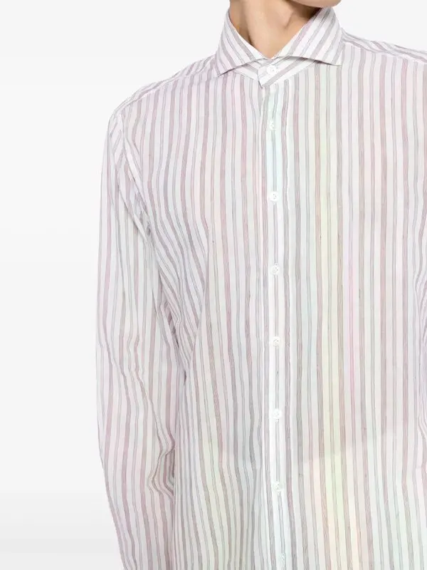 LARDINI Striped Button-up Shirt