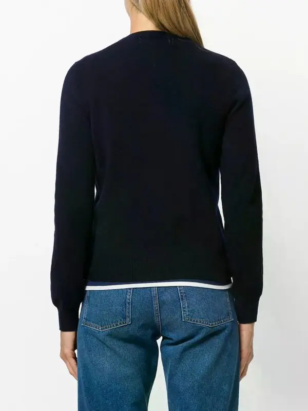 Play Comme Des Garcon Embroidered Heart Cardigan