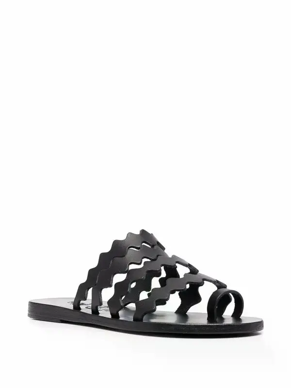 ANCIENT GREEK SANDALS Niki Onda Leather Sandals - Black