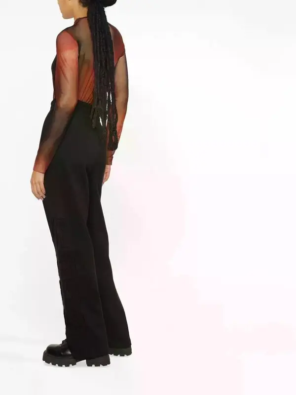 Gcds Cotton Appliqué Logo Track Pants - Black