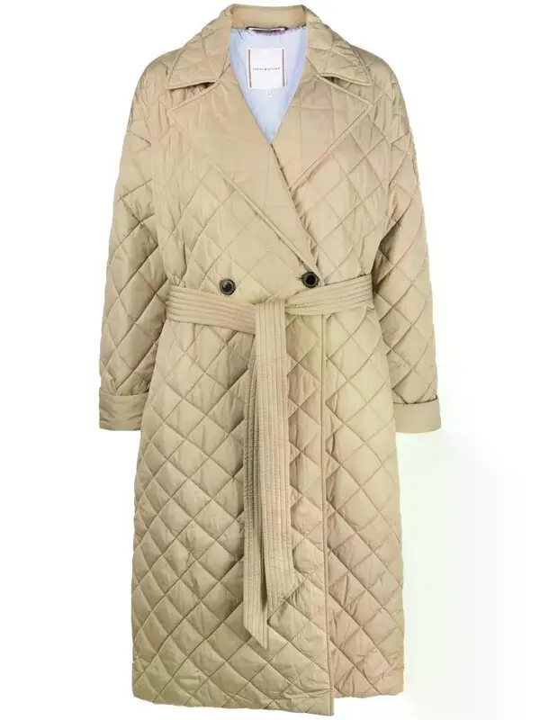 Tommy Hilfiger Quilted Belted Coat