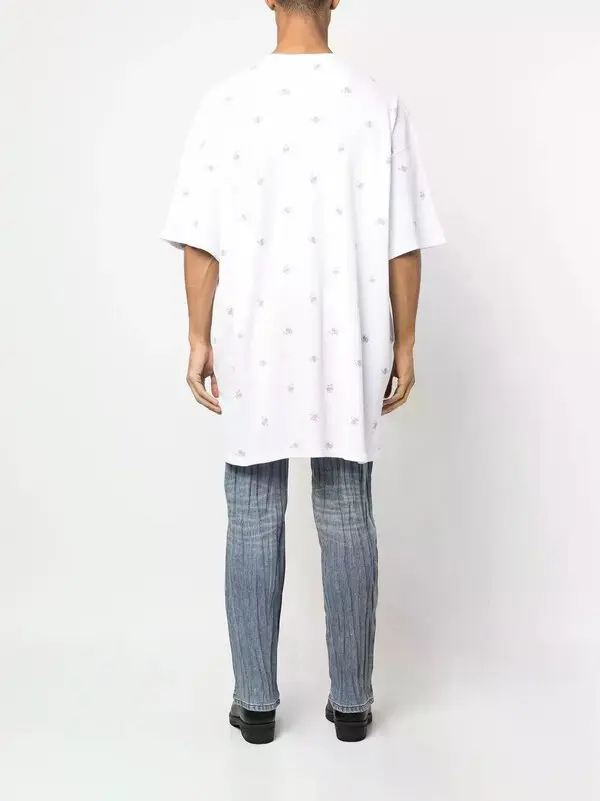 Martine Rose Long-line Floral Print T-shirt