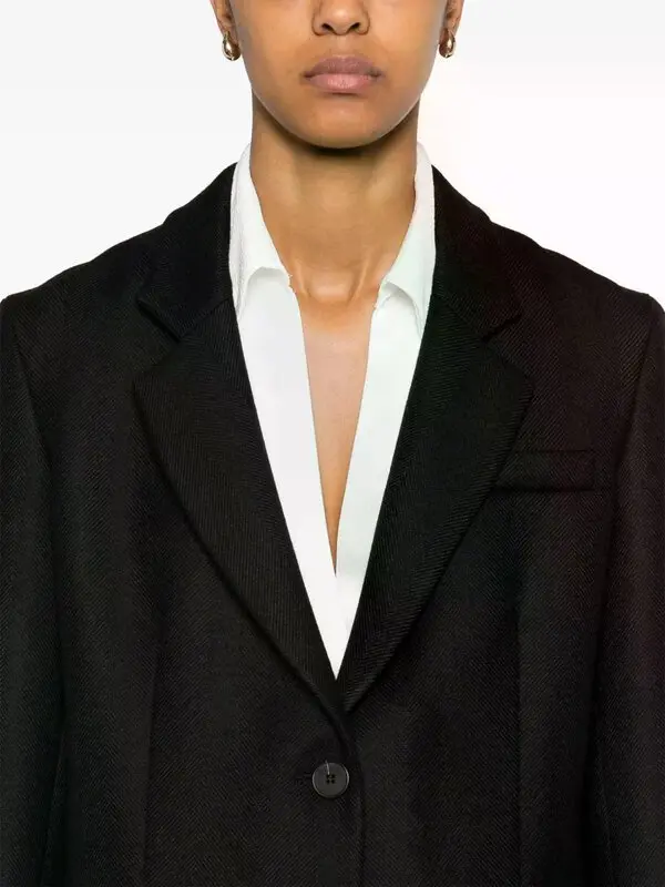 BLANCA VITA Herringbone Pattern Wool Blend Coat