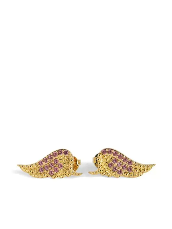 Zadig&Voltaire Rock Crystal Embellished Earrings - Gold