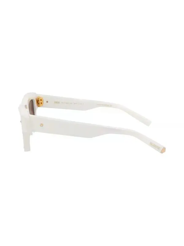 Valentino Garavani Acetate Square Frame Sunglasses - White