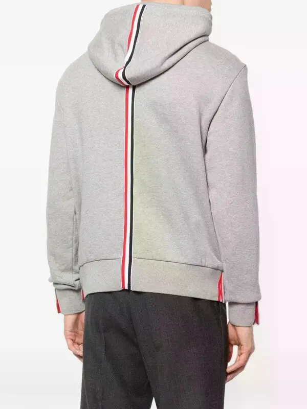 Thom Browne Stripe-detail Cotton Jersey Hoodie