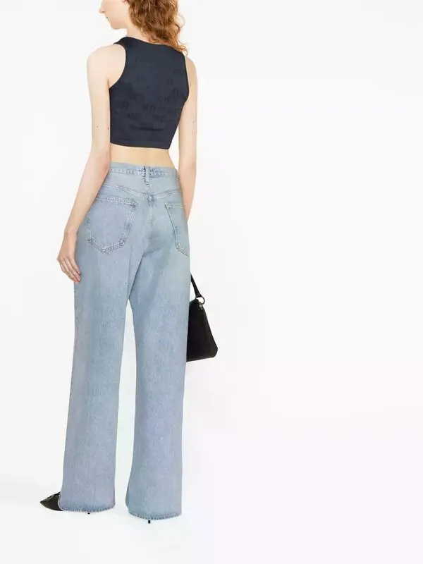 ROTATE BY BIRGER CHRISTENSEN Sleeveless Round Neck Cropped Top