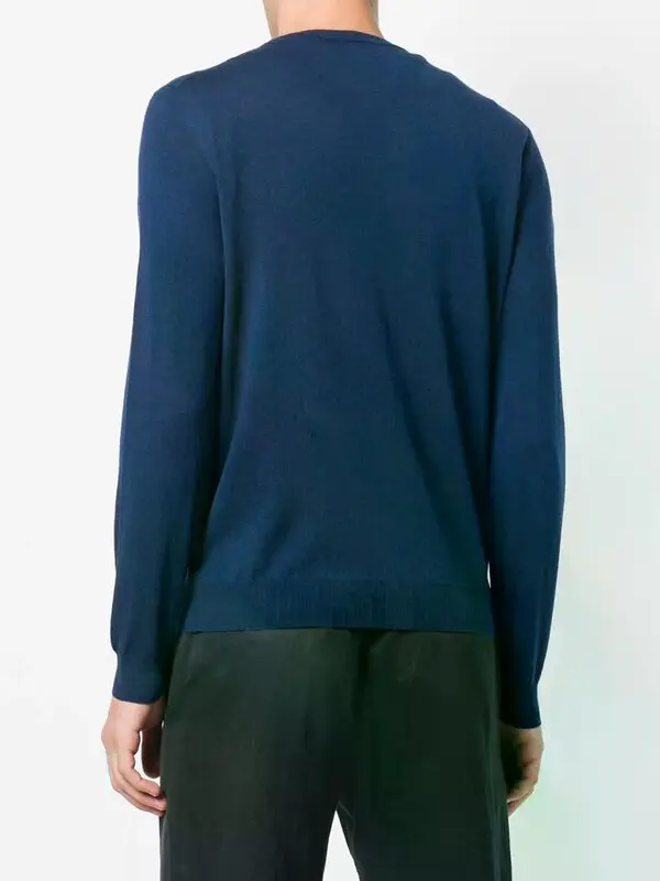 ZANONE Virgin Wool Blend Round Neck Sweater - Blue