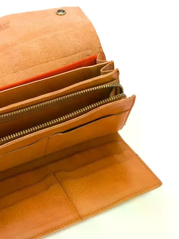 AS2OV Oiled Shrink Long Wallet - Brown