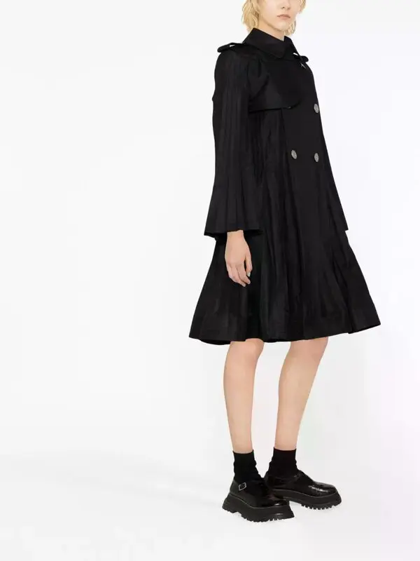 Sacai Double-breasted Peplum Coat