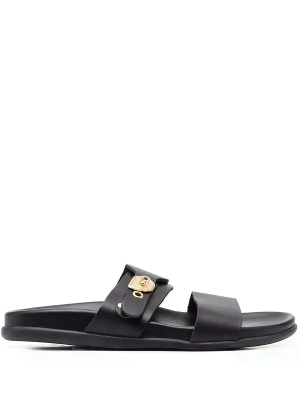 ANCIENT GREEK SANDALS Latria Double-strap Sandals - Black