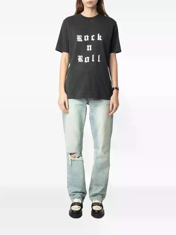 Zadig&Voltaire Edwin Printed Crewneck T-shirt - Grey