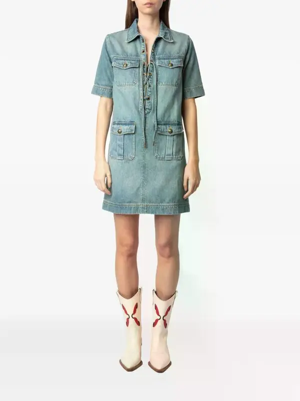 Zadig&Voltaire Denim Mini Dress - Blue