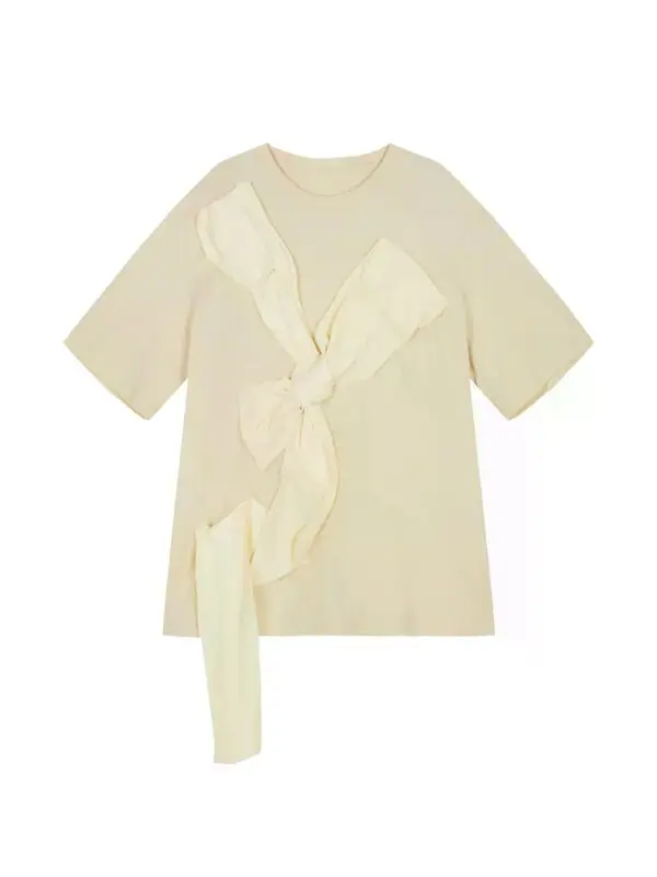 JNBY Bow Detail T-shirt - Neutrals