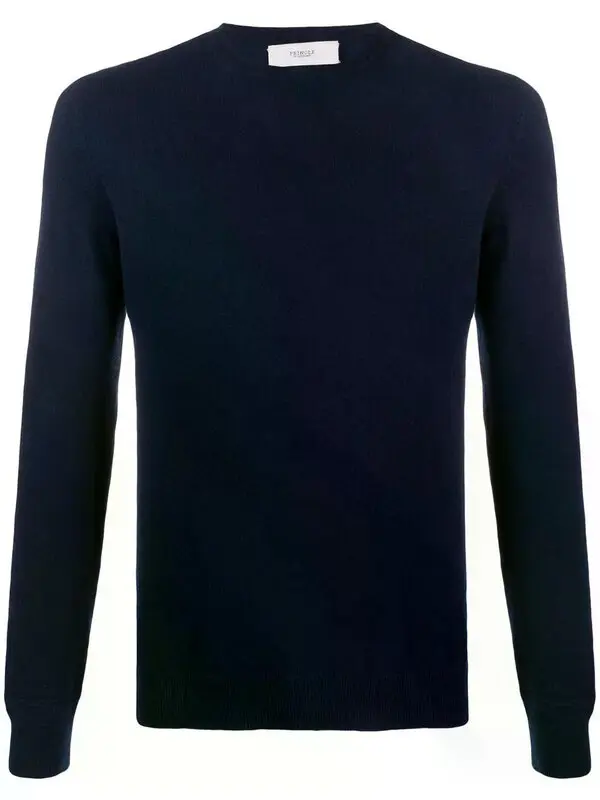 Pringle Of Scotland Round Neck Fine Knit Jumper - Blue