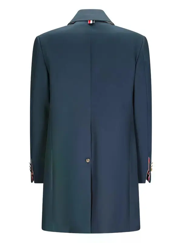 Thom Browne Mac Bal Collar Overcoat - Blue