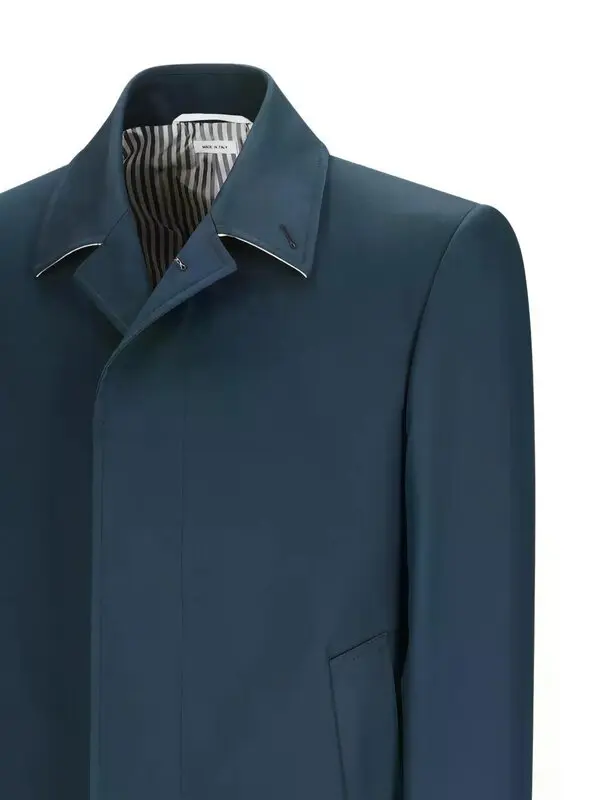 Thom Browne Mac Bal Collar Overcoat - Blue