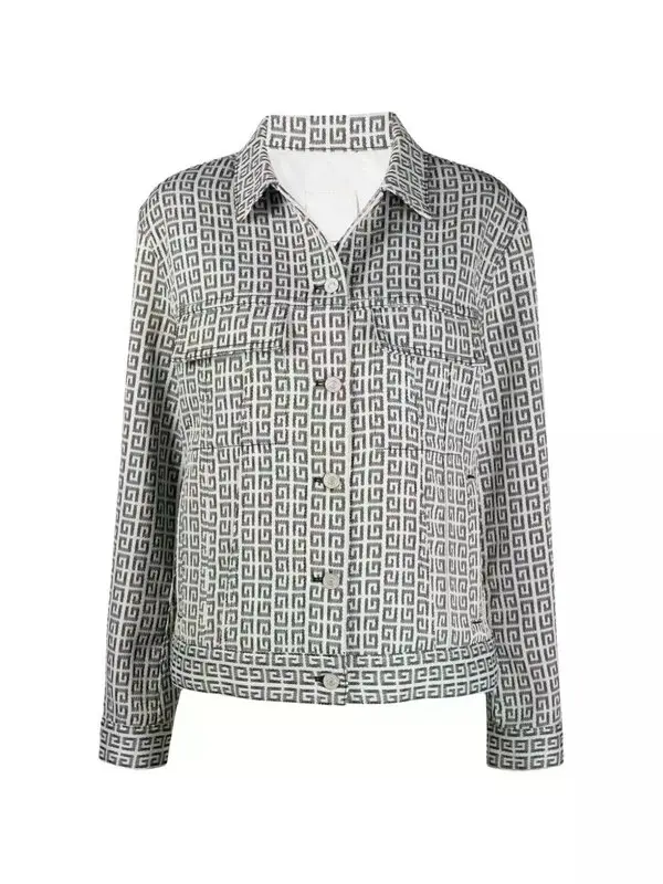 Givenchy 4g Jacquard Denim Jacket - White