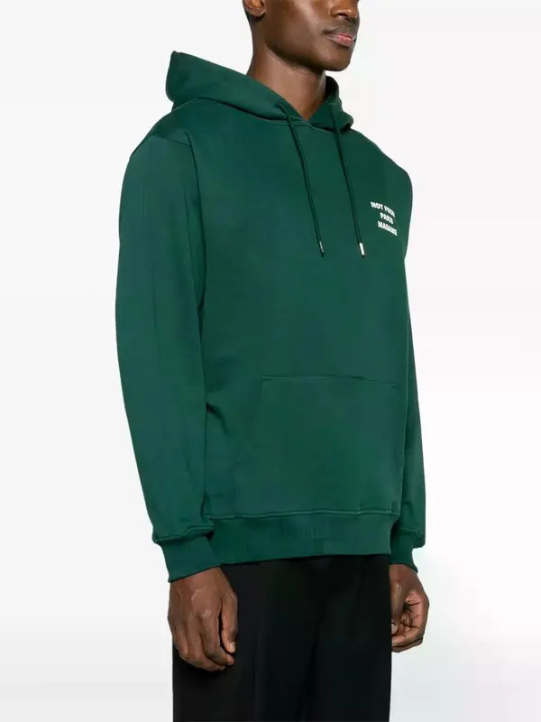 Drole De Monsieur Logo-print Cotton Hoodie - Green