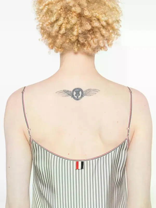 Thom Browne Striped Pleated Minidress