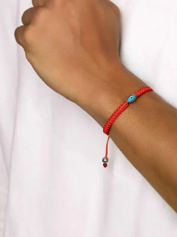 NIALAYA JEWELRY Sterling Silver Turquoise Stone Evil Eye Bracelet